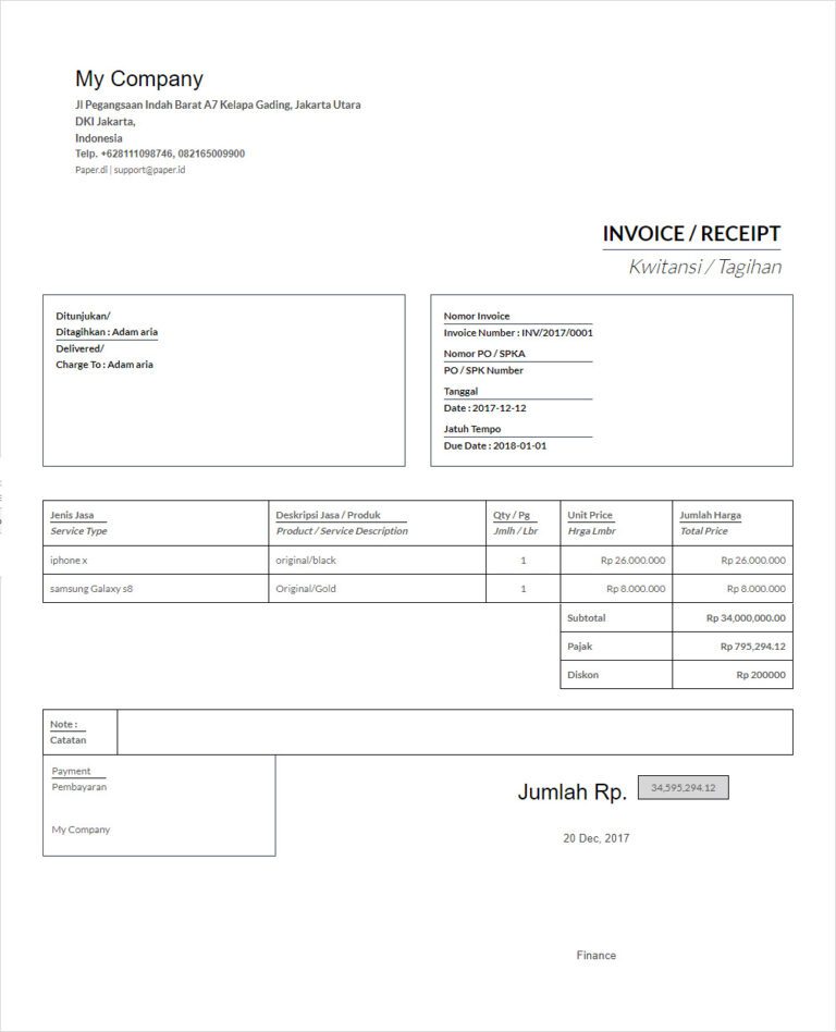 5 Contoh Template Invoice dan Cara Membuatnya yang Praktis!